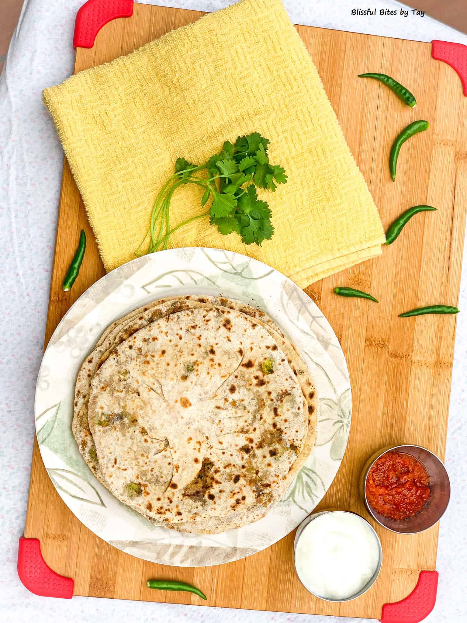 Tuvar Lilva/Pigeon Peas Paratha - Blissful Bites by Tay