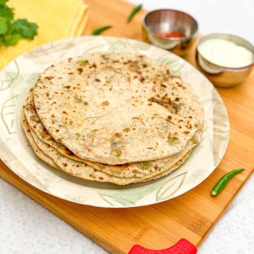 Mixed Vegetable Paratha with Edamame and Paneer - Blissful Bites by Tay