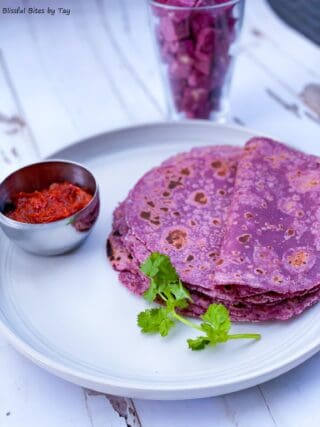 Purple Sweet Potato Flatbread / Roti - Blissful Bites by Tay