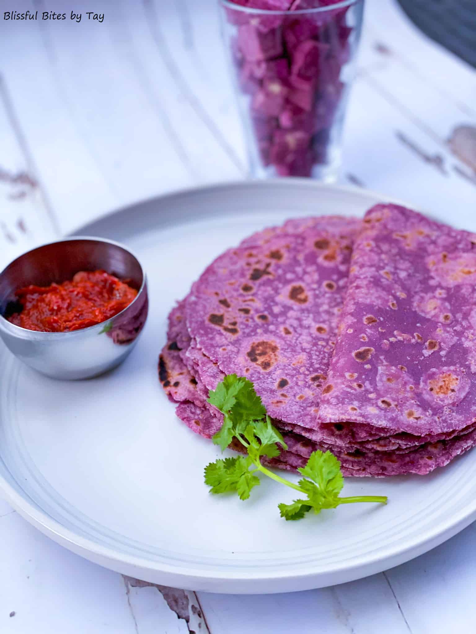 Purple Sweet Potato Flatbread / Roti - Blissful Bites by Tay