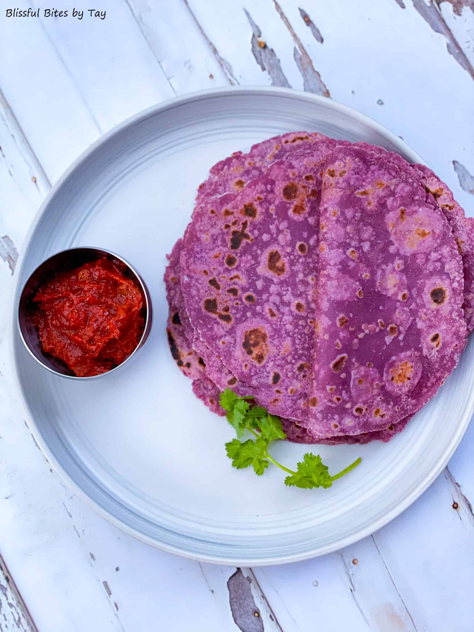 Purple Sweet Potato Flatbread / Roti - Blissful Bites by Tay