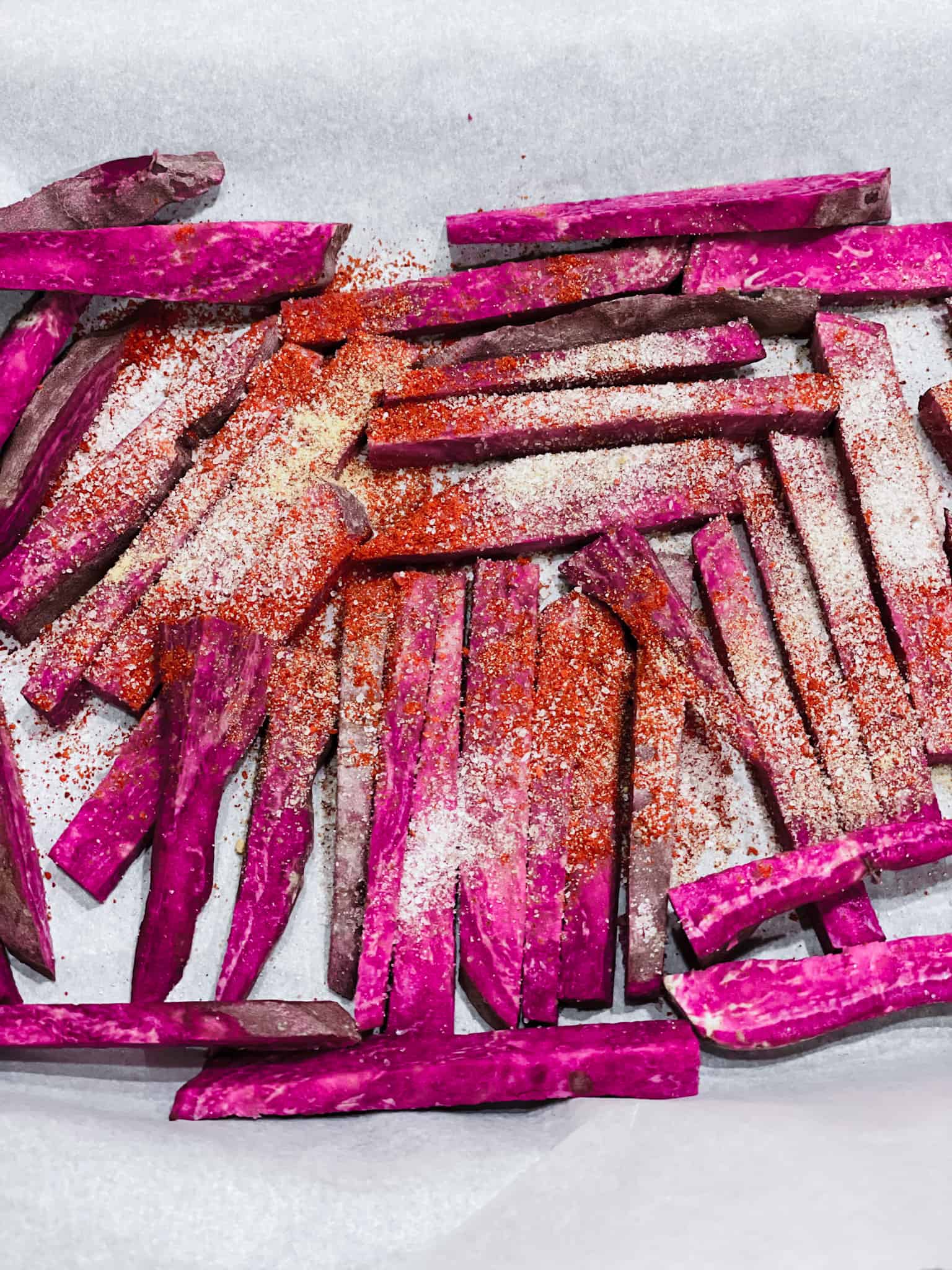Oven Roasted Purple Sweet Potato Fries - Blissful Bites by Tay