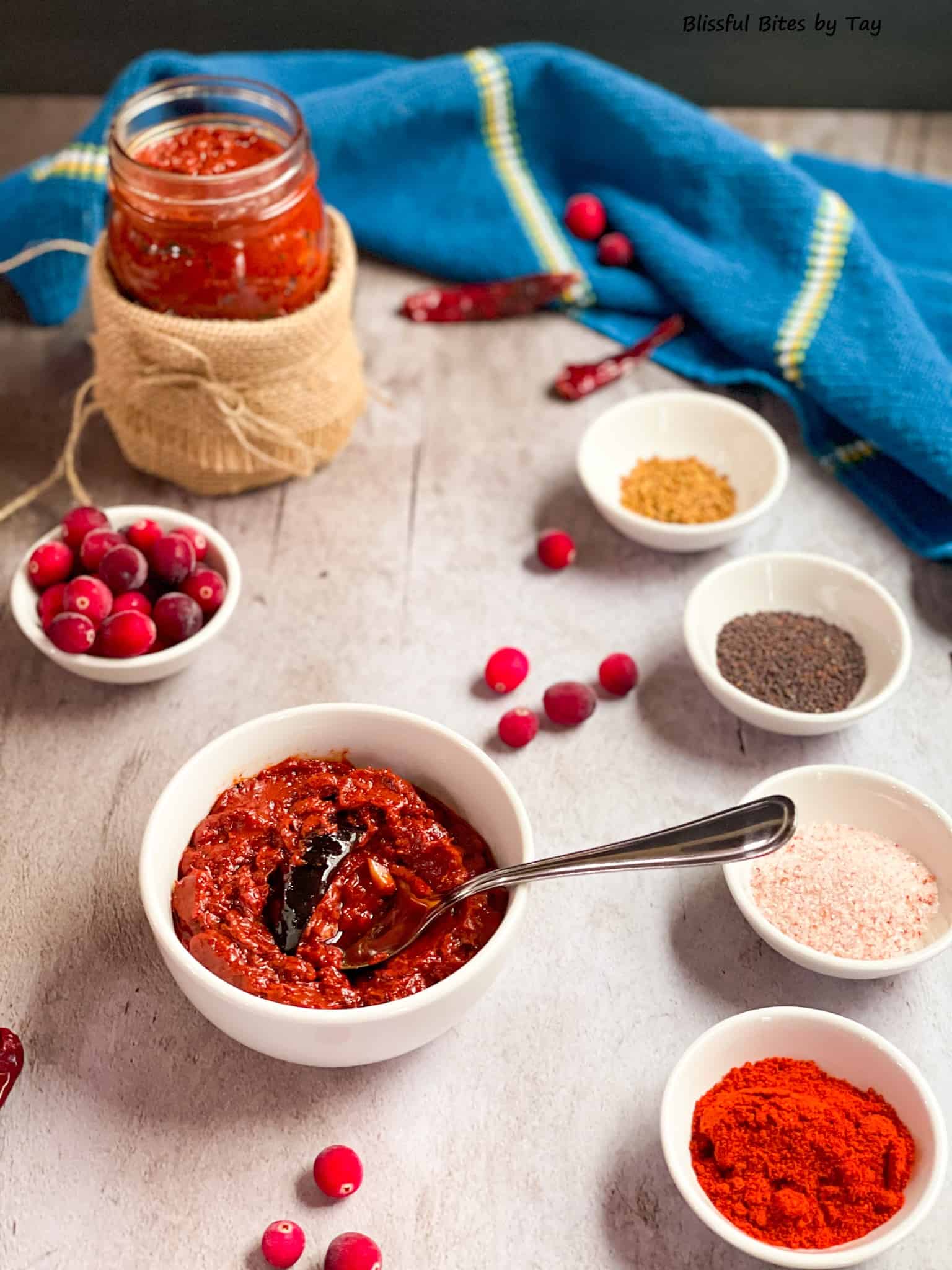 Cranberry Pickle / Cranberry Pachadi - Blissful Bites by Tay